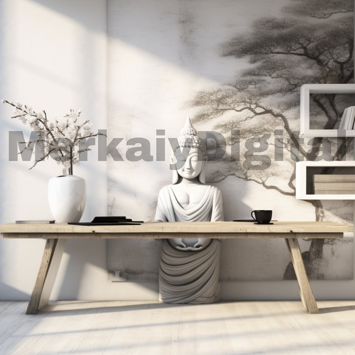 Japanese Wall Art Zoom Background Zoom Background Office Zoom ...