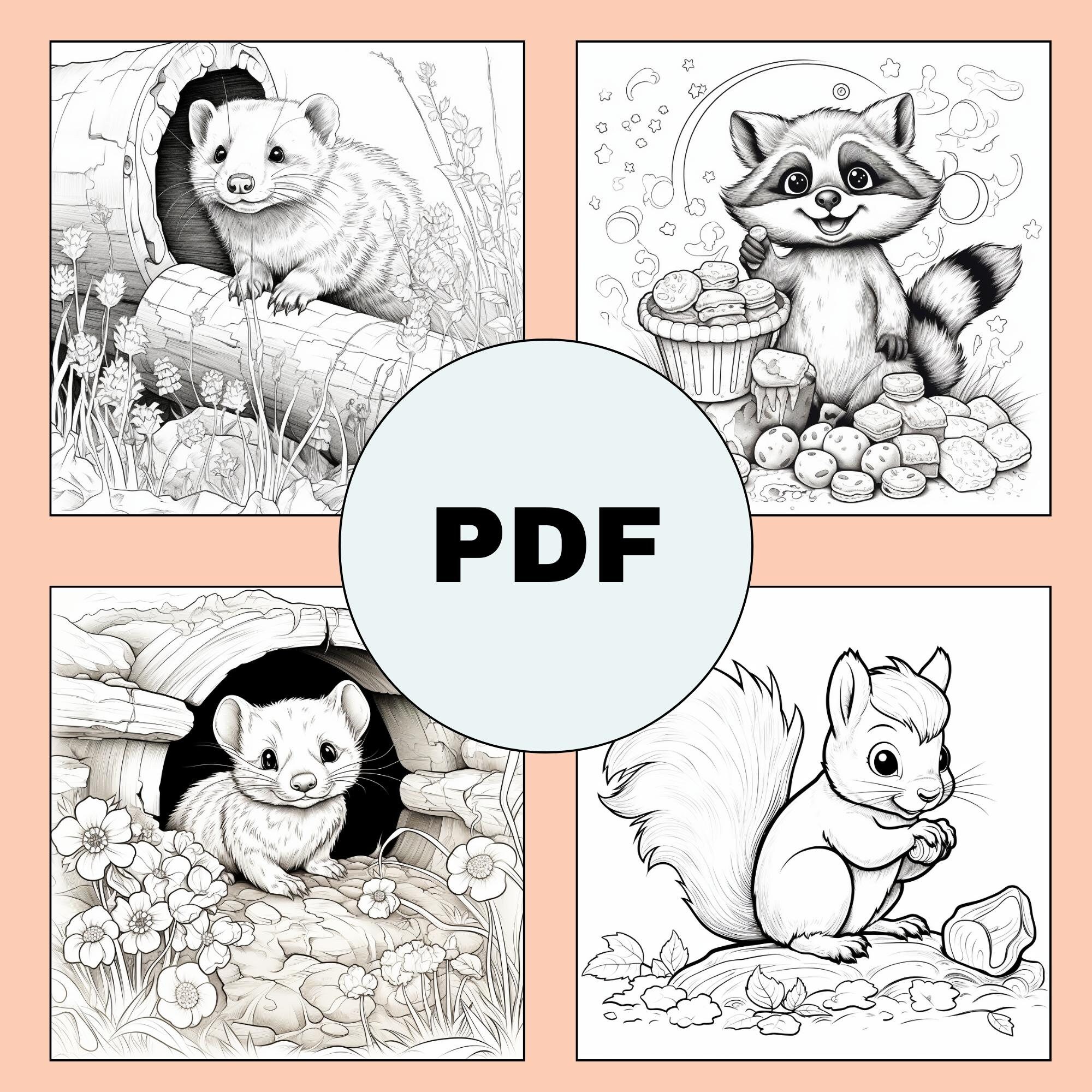 Woodland Coloring Pages for Kids, Cute Coloring, Woodland Birthday ...