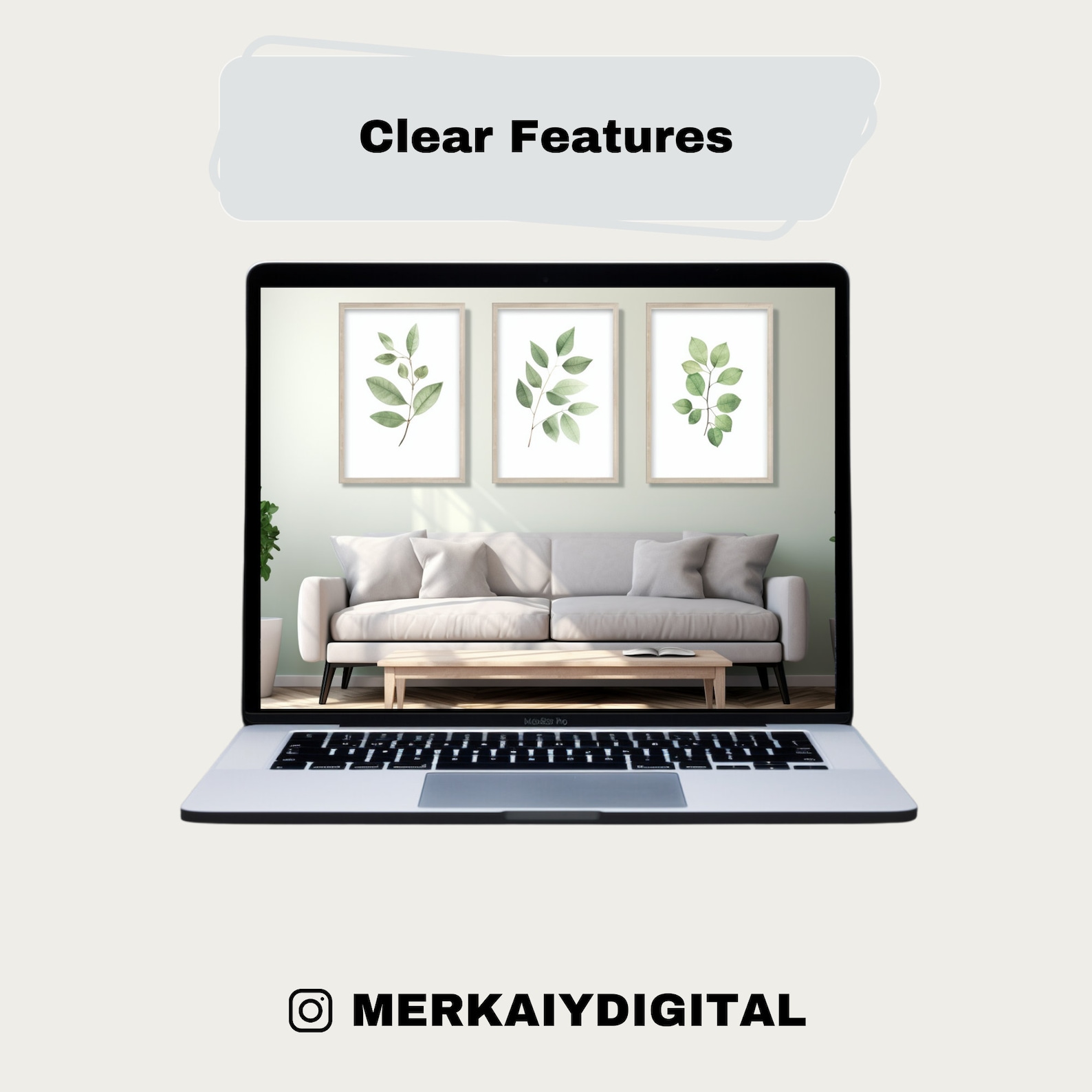 Sage Green Boho Virtual Background Zoom Virtual Background Background ...