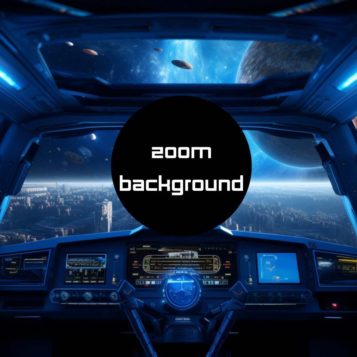 Blue Spaceship Animated Virtual Background I Background I Video Loop I ...