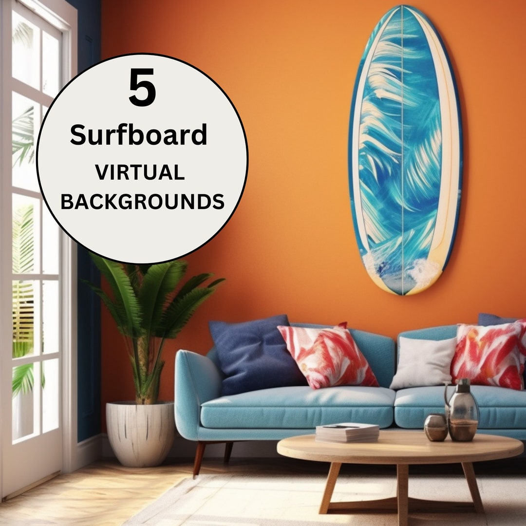 Surfboard Abstract Virtual Background | Zoom Virtual Background ...