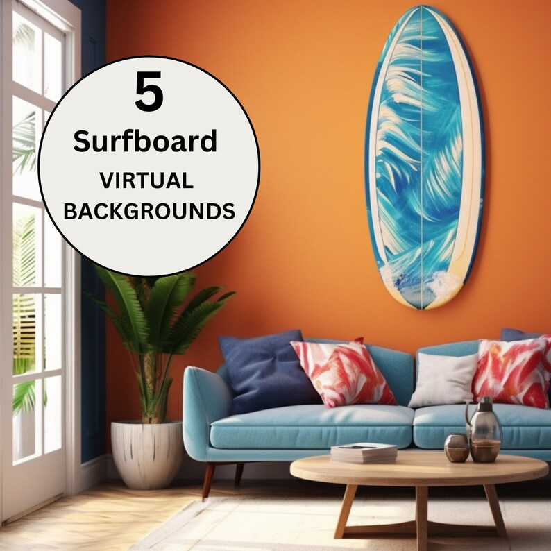 Surfboard Abstract Virtual Background Zoom Virtual Background ...
