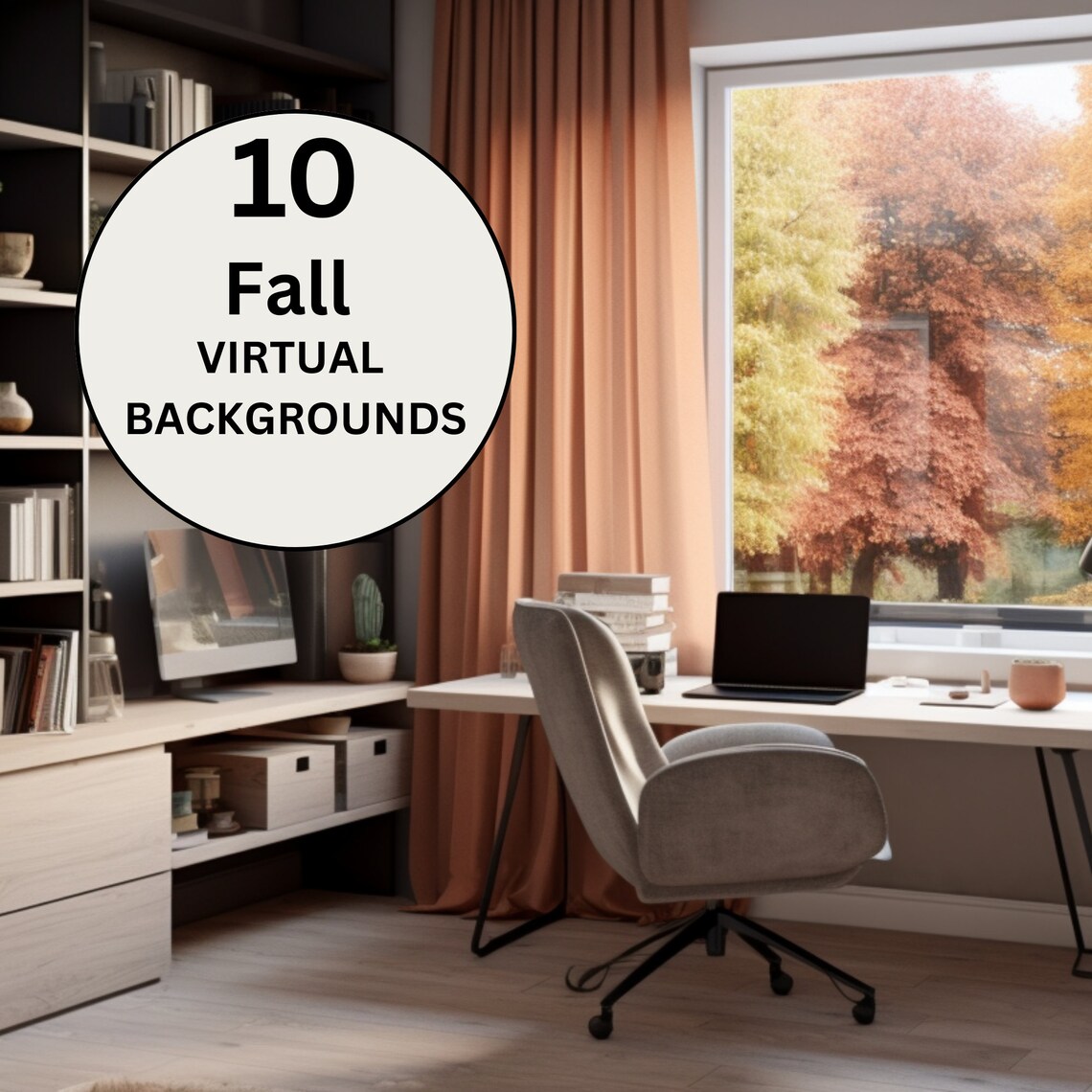 Fall Zoom Background Zoom Background Office Zoom Background Home Office ...