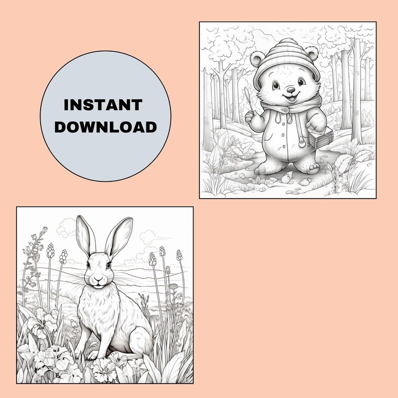 Woodland Coloring Pages for Kids, Cute Coloring, Woodland Birthday ...