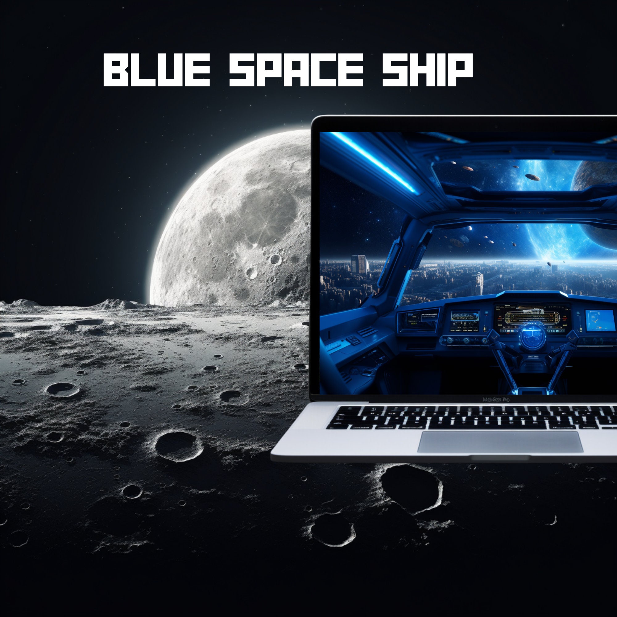 Blue Spaceship Animated Virtual Background I Background I Video Loop I ...