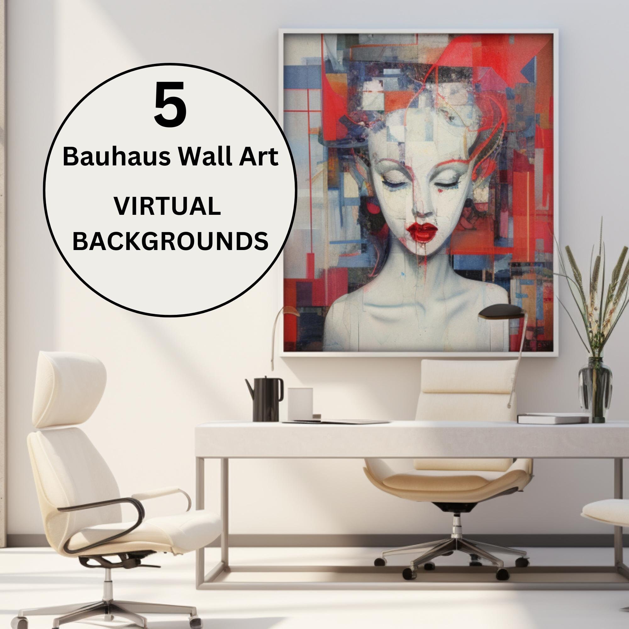 Bauhaus Wall Art Virtual Background Zoom Virtual Background Home Office ...