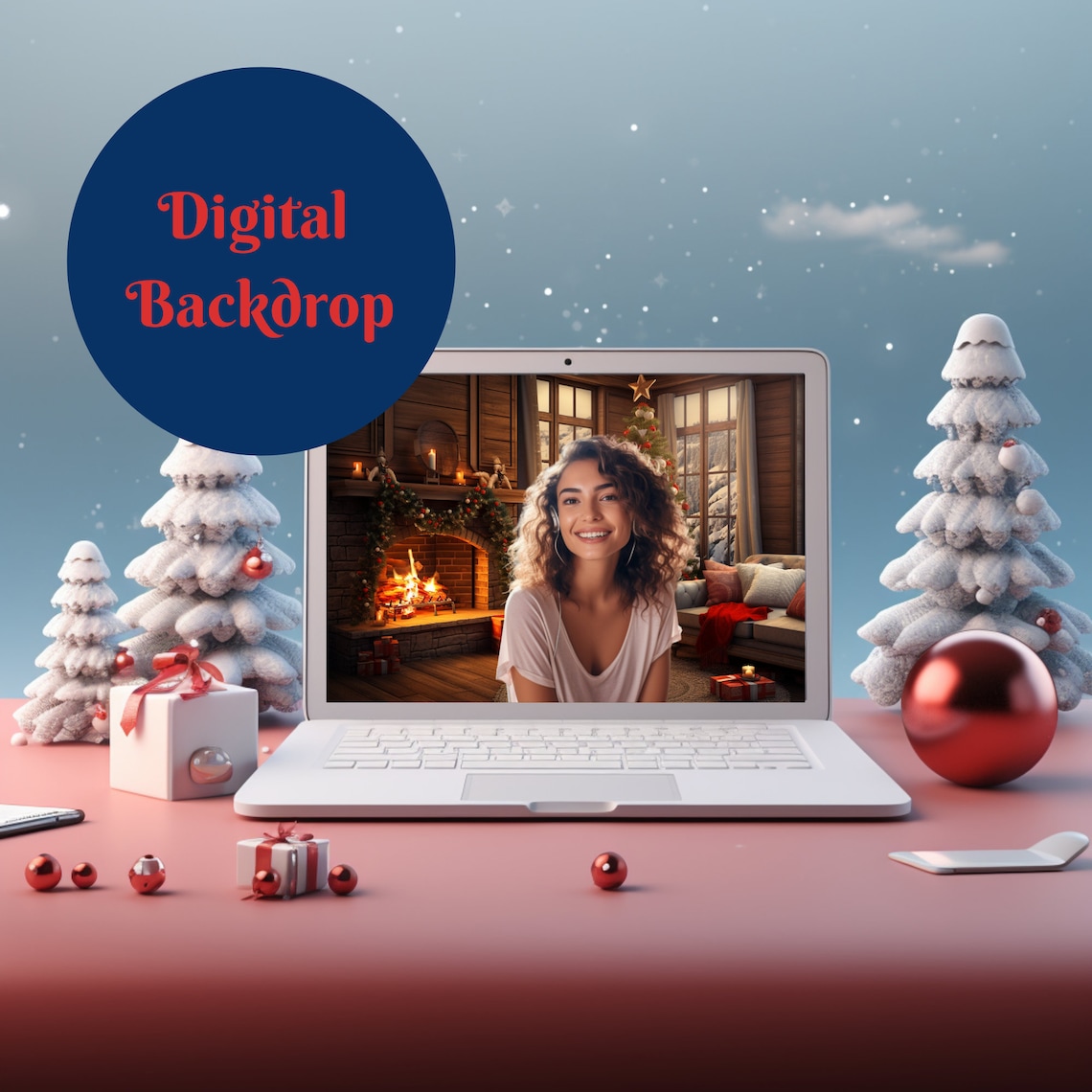 Zoom Background Christmas Background Zoom Background Home Office Zoom ...