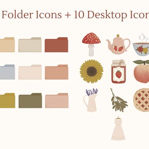 Cottagecore Desktop Wallpaper and Folder Icons Pack for Mac | Etsy UK