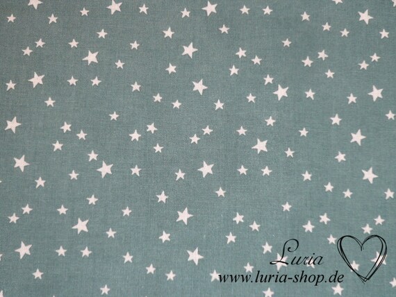 1060 Eur/meter Cotton Fabric Atria Stars Star White on Petrol | Etsy