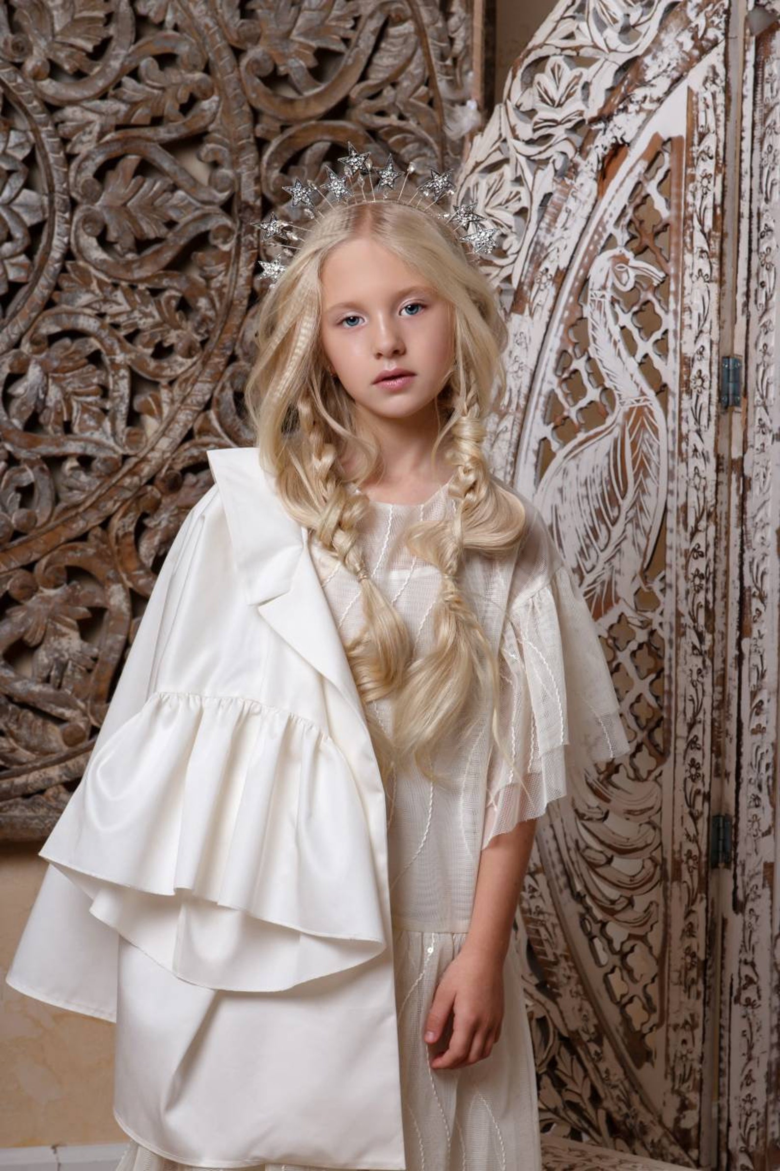 Silver stars tiara. Silver Galaxy crown. Silver | Etsy