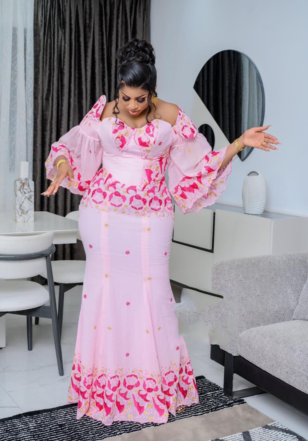 LAFAYA Abaya,kaftan,caftan,boubou, African Boubou,bazin Dress,bazin ...