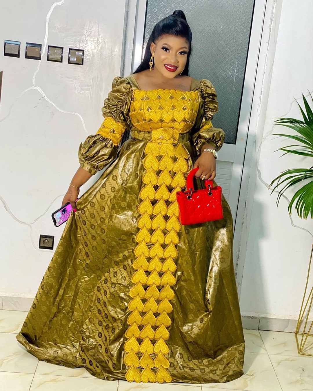 Premium Getzner Magnum Gold African Dress/african Clothing/african ...