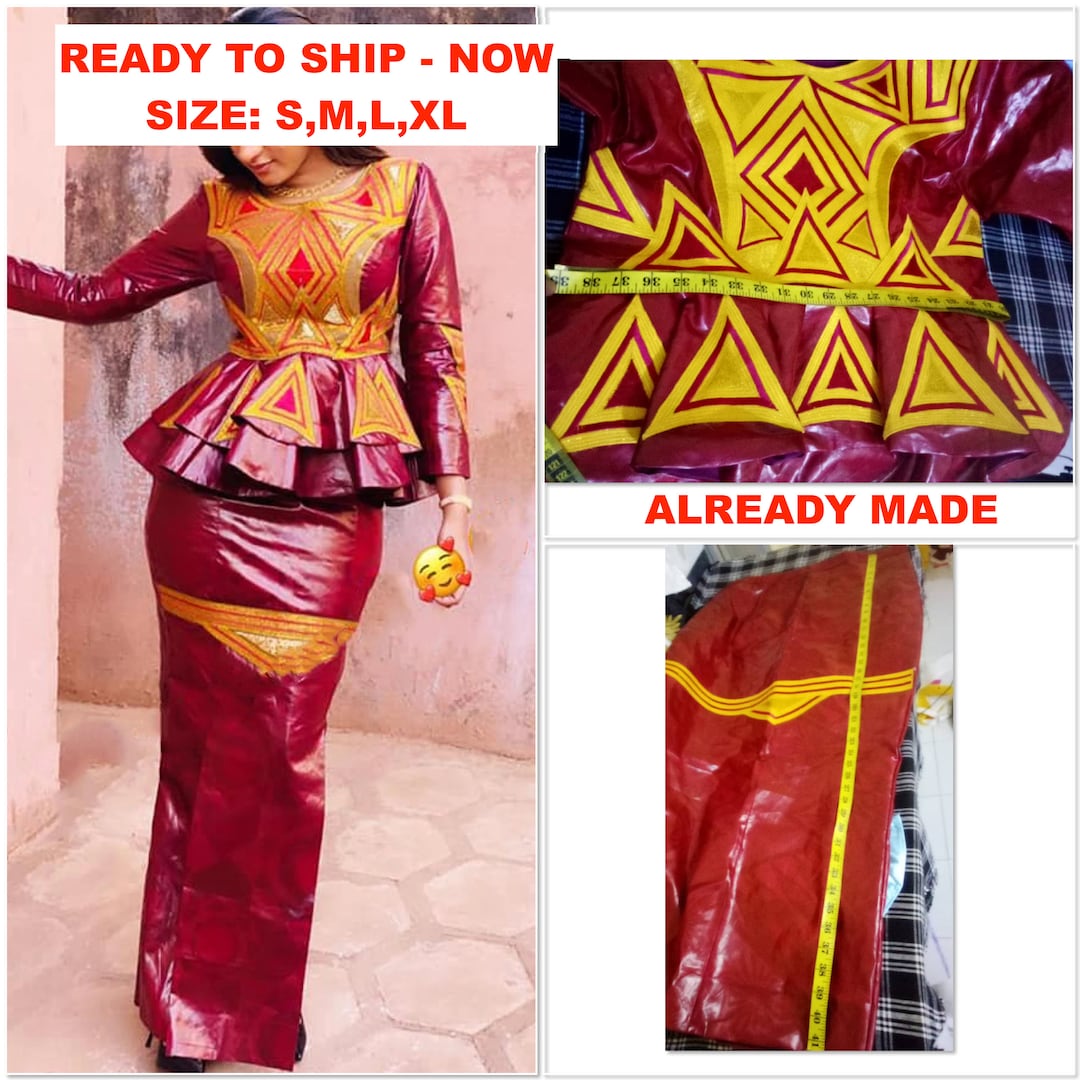 EID Bazin Dress Premium Getzner Magnum Gold African Dress/african ...