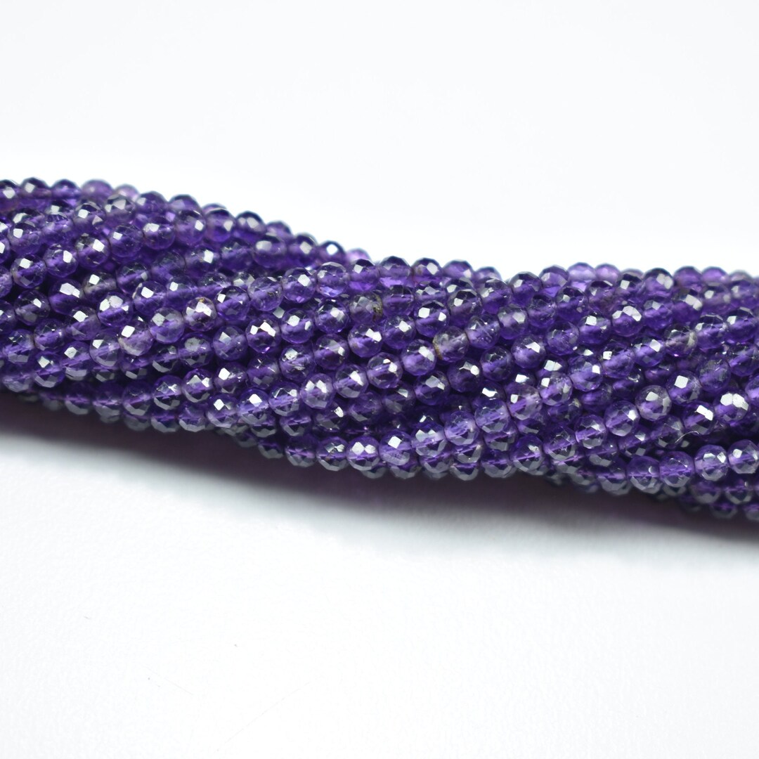 3mm African Amethyst Round Beads, AAA Quality Amethyst Beads, Natural ...