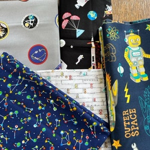 Curated Space-themed Fabric and Scrap Bundle - Etsy