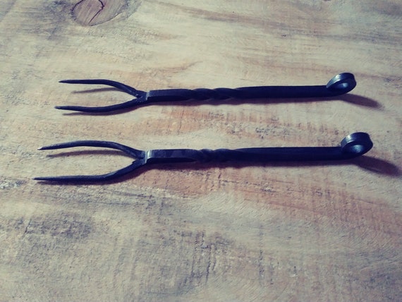 Set of 2 Hand Forged Forks | Etsy