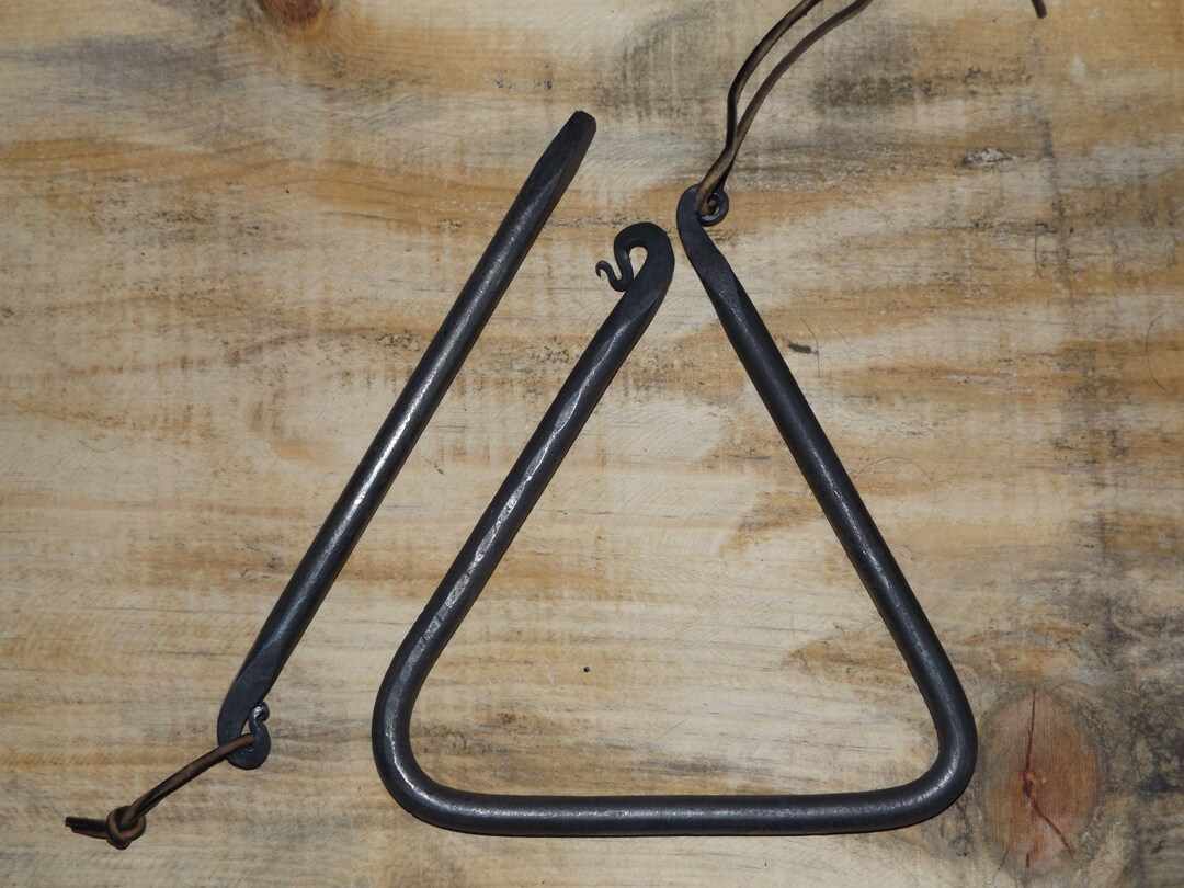 Hand Forged Dinner Bell - Old Fashioned Triangle Dinner Chime - Etsy