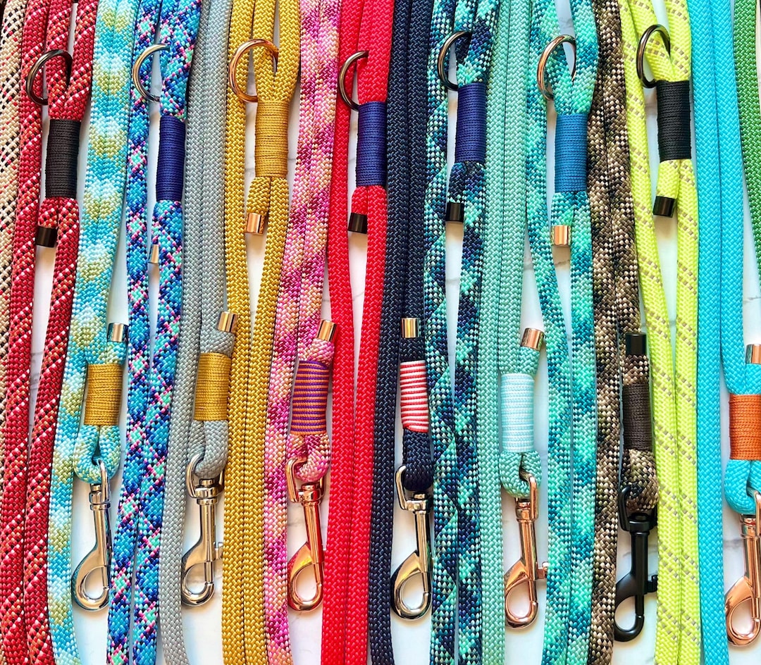 Custom Rope Dog Lead – Personalised Paracord Leash, Handmade Dog Lead ...