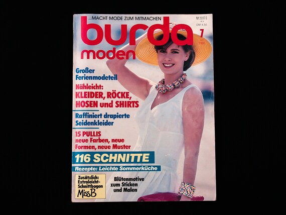 Burda Moden Modeheft aus 1986 Vintage Mode Retro DIY mit - Etsy.de