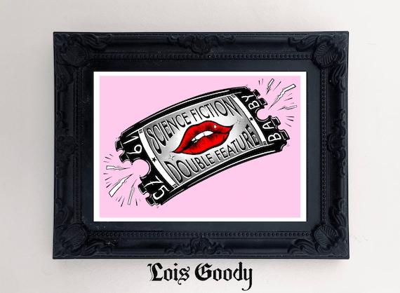 Science Fiction Double Feature Fine Art Print Rocky Horror - Etsy