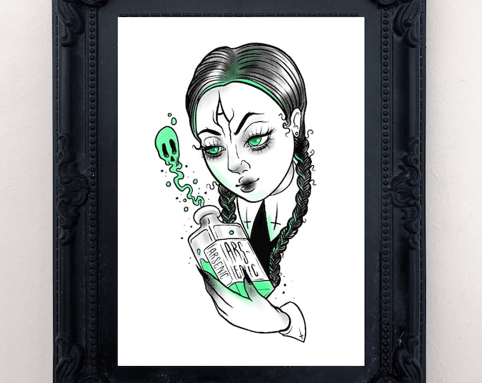 Candy Demon Art Print Vampire Pastel Goth Demon Spooky | Etsy