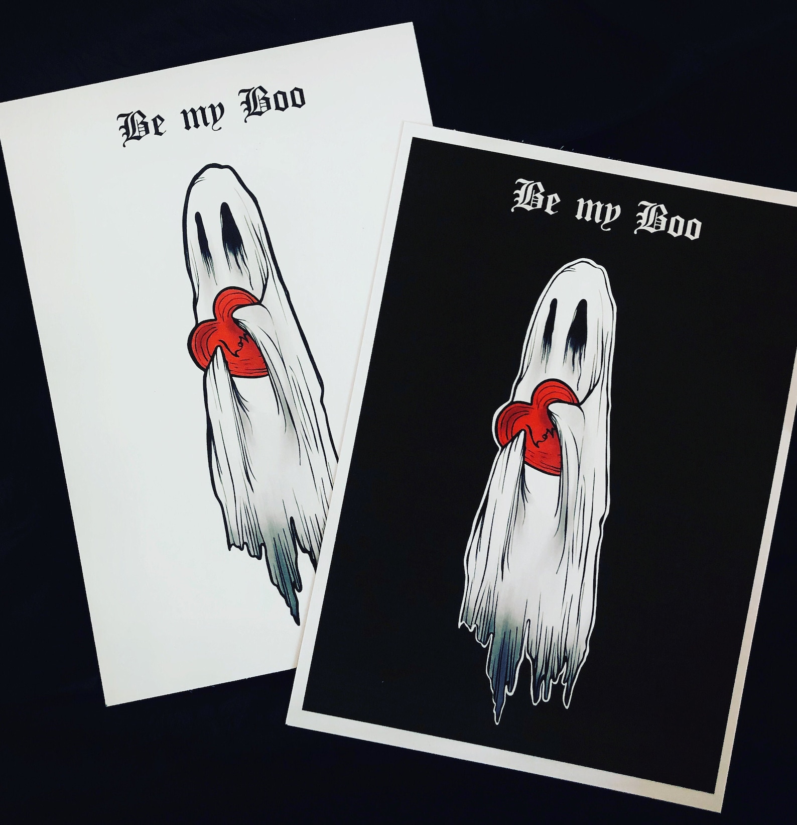 Be My Boo Digital Art Print, Goth, Ghost, Tattoo Inspired, Spooky Sweet ...