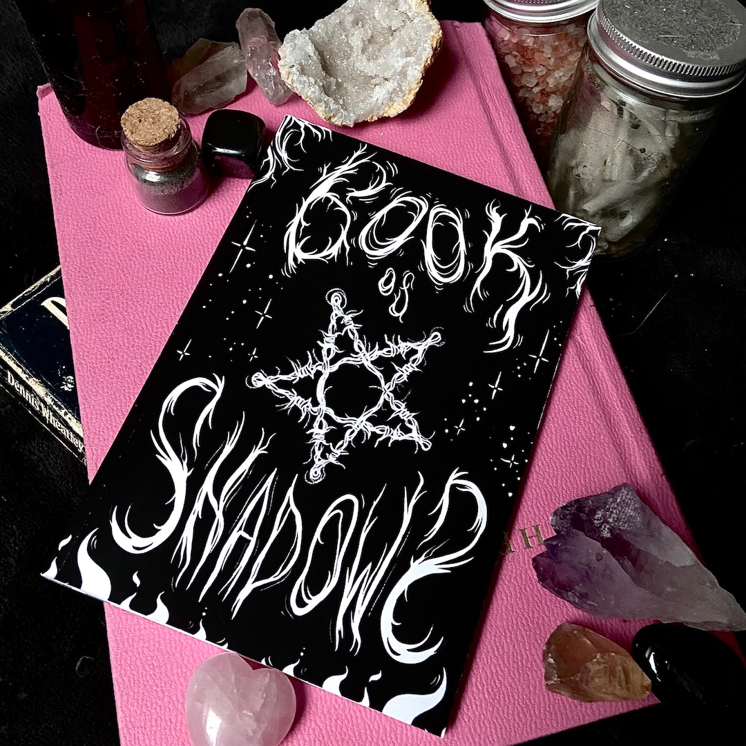 Book of Shadows A6 Notebook Unruled, Unlined, Witchy, Witch, Blackwork ...