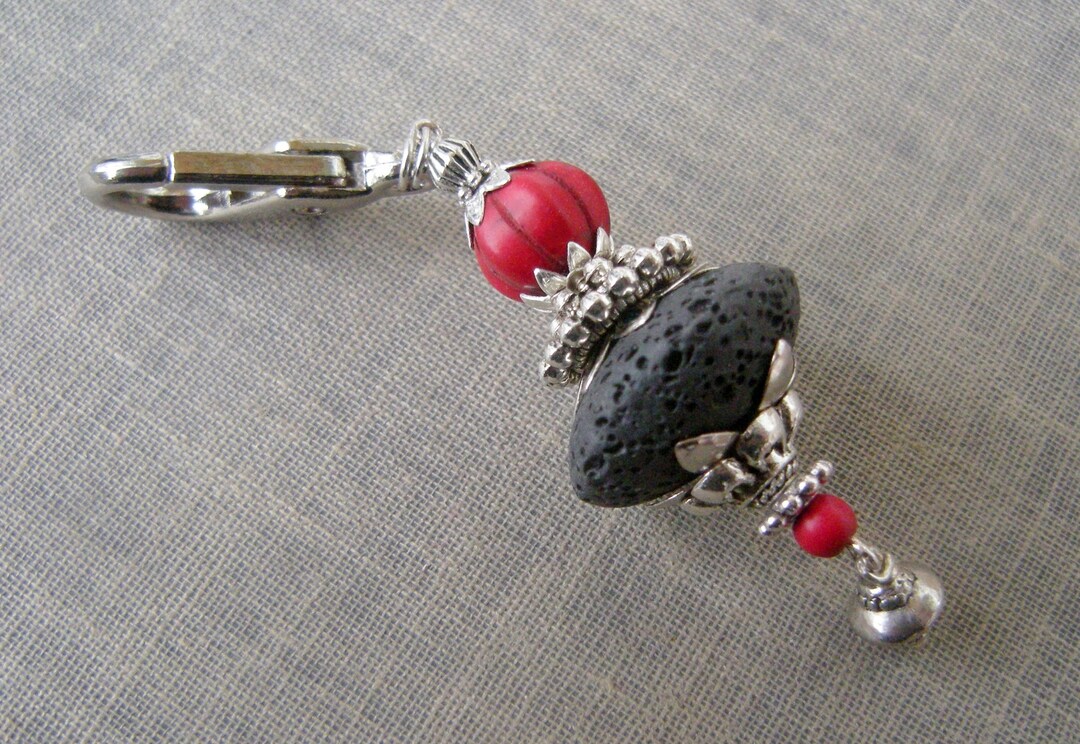 Wechselanhänger Molly Schwarz Rot Silber-farben - Etsy UK