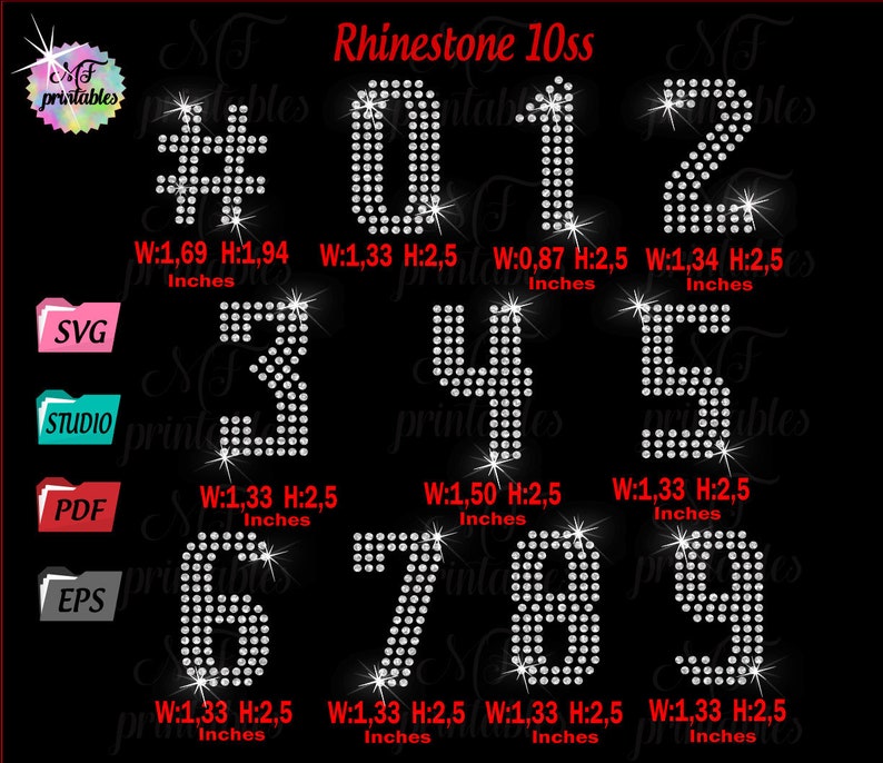 Free rhinestone numbers svg - womenptu