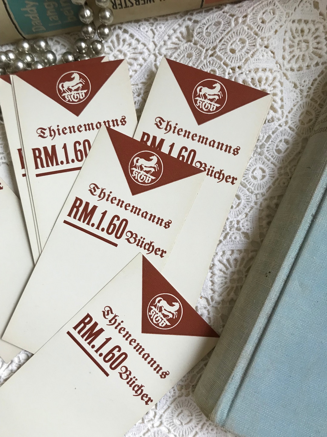 Antique Bookmarks From Bookstore Price Labels - Etsy