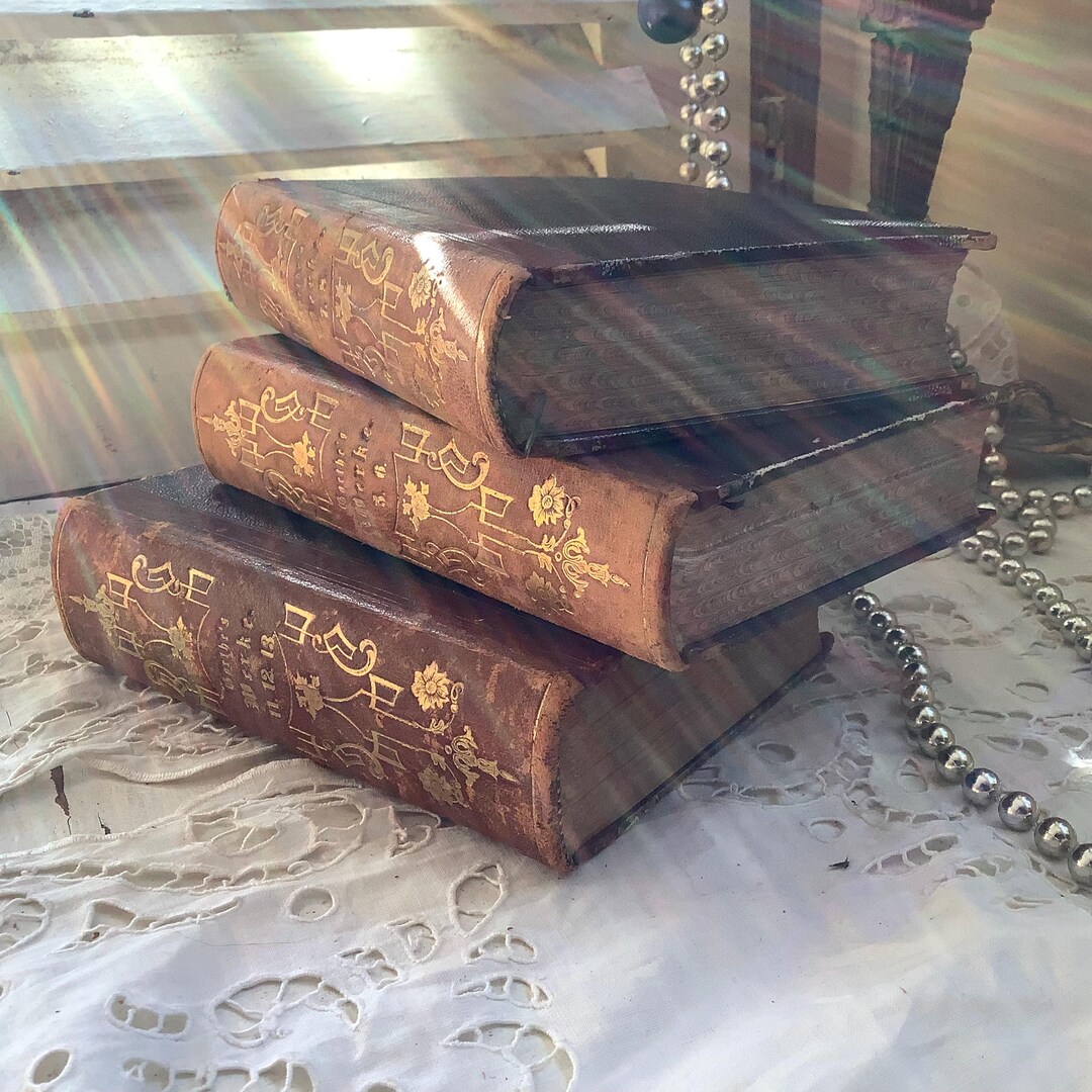 Vintage Antique Stack of Books Goethe Decorative Volumes Decoration - Etsy
