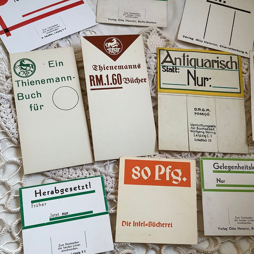 Scrapbooking Set Books Price Tags Antique for Book Lovers Sustainable ...