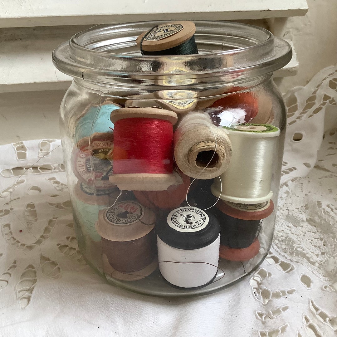 Vintage Mason Jar With 19 Old Yarns, Rare Rarities - Etsy
