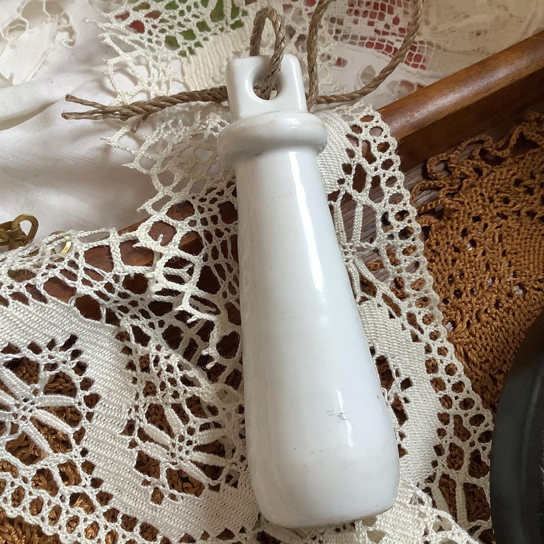 Vintage Ceramic Toilet Pull Handle White - Etsy