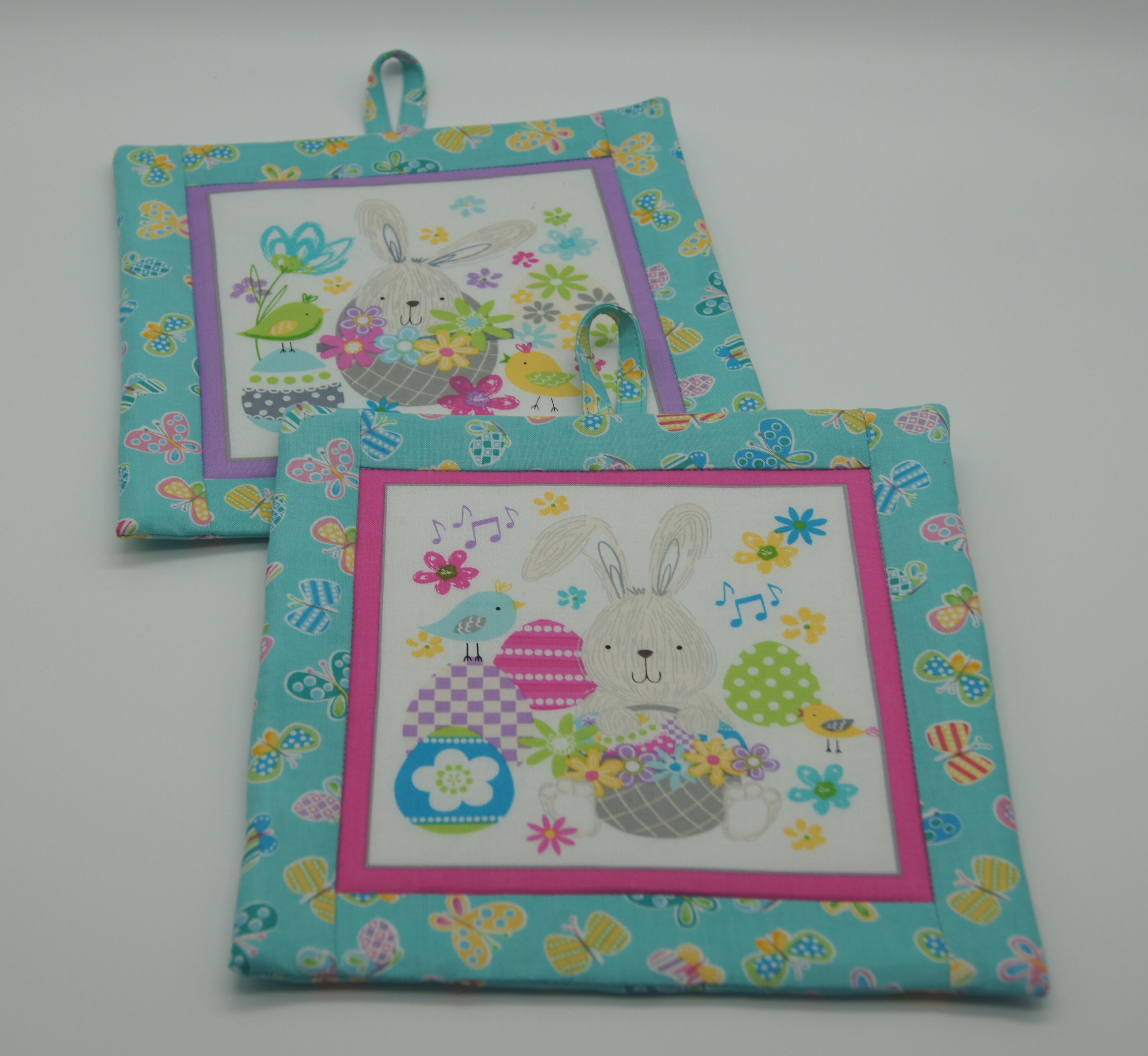 Patchwork Fabric Cotton Panel Easter Bunny Spring Green Colorful - Etsy UK