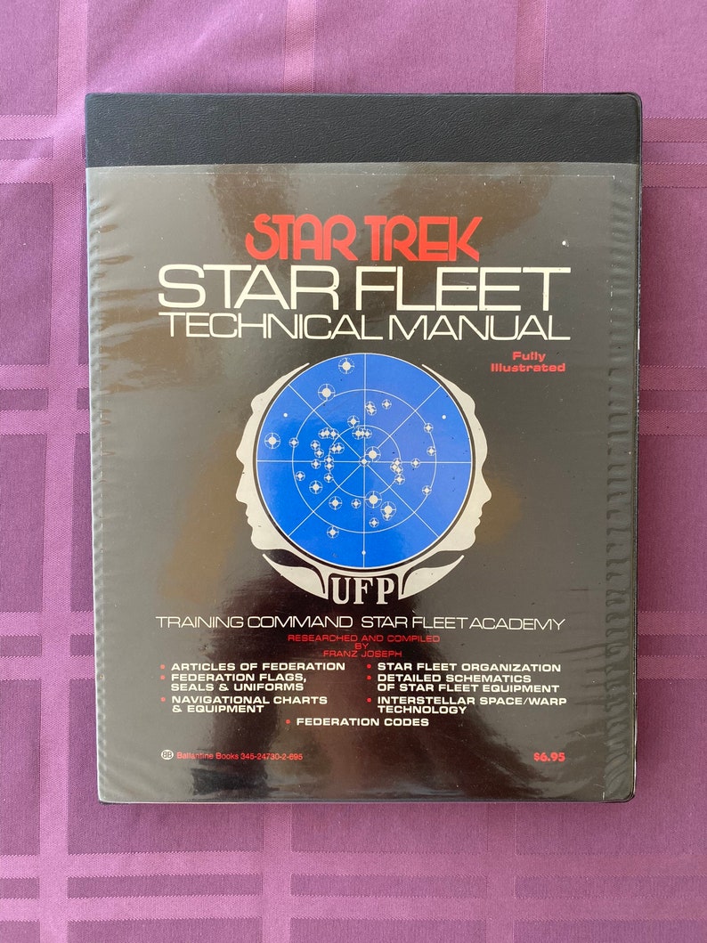 Star Trek Star Fleet Technical Manual 1st Edition Book, 1975 Stardate ...