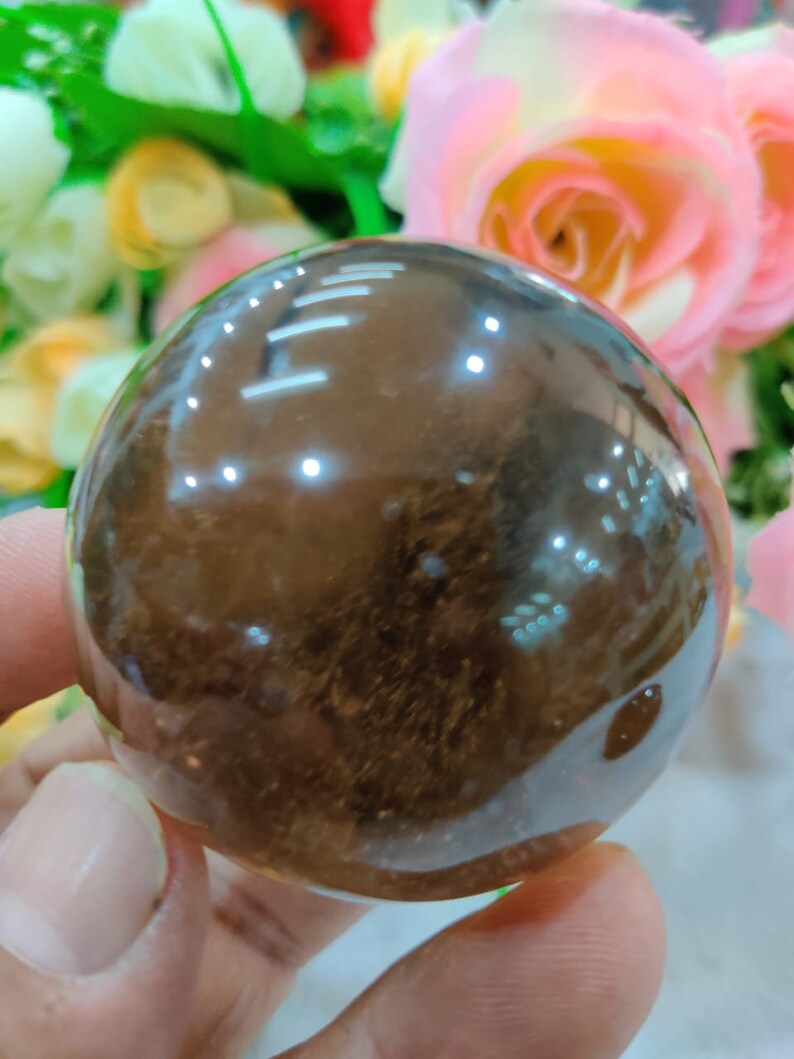 Himalayan Smoky Quartz Stone Sphere for Healing Crystals | Etsy