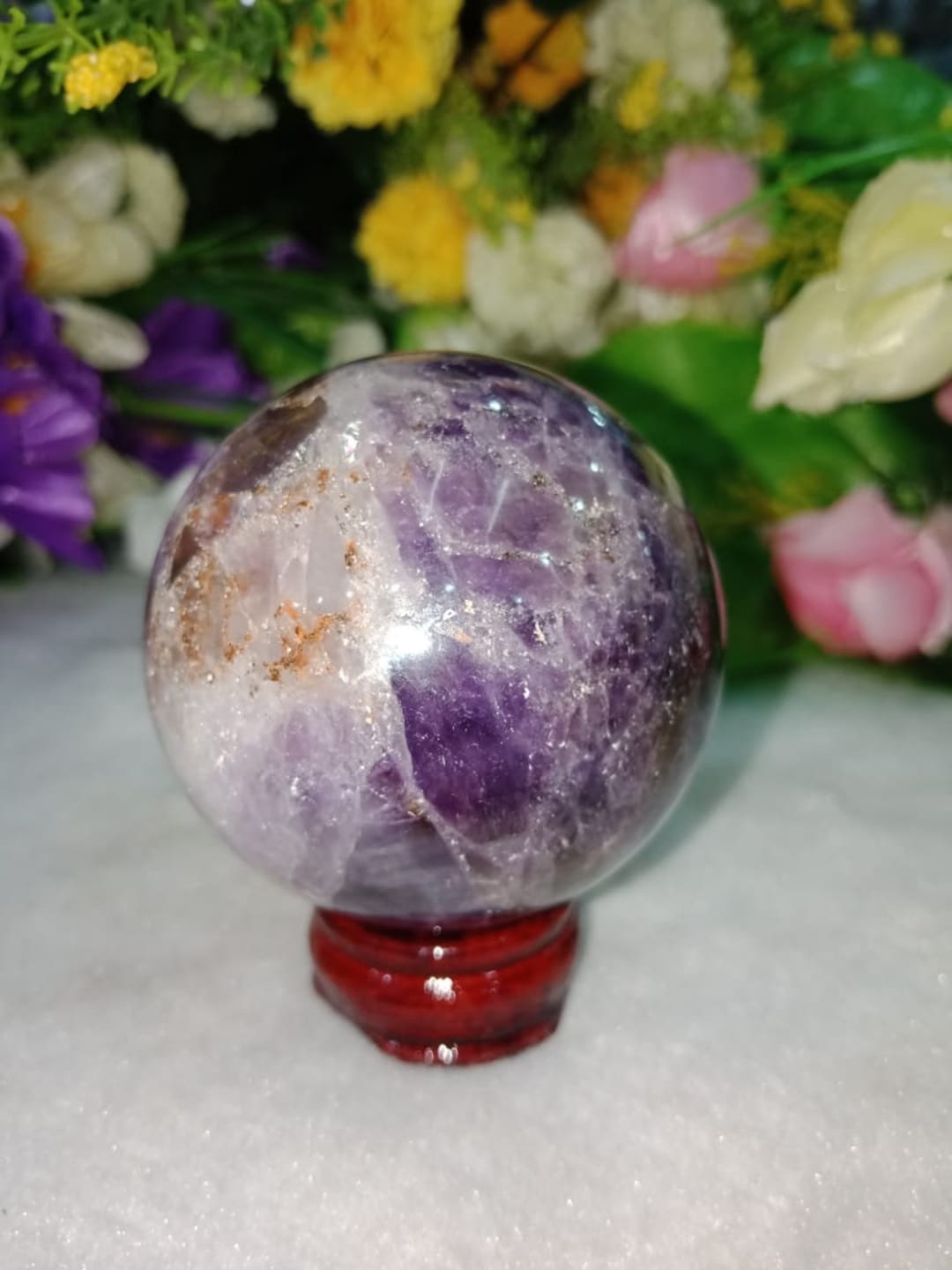 Rarest Auralite23 Stone Crystal Altar Stone Sphere Orb 183 Grams Red ...