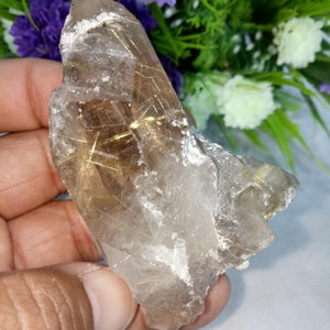 Golden Rutile Natural Crystal Rough Stone Raw Crystal Point - Etsy