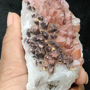 Rare Red Lithium Quartz With Natural Galena High Frequency Vibration ...