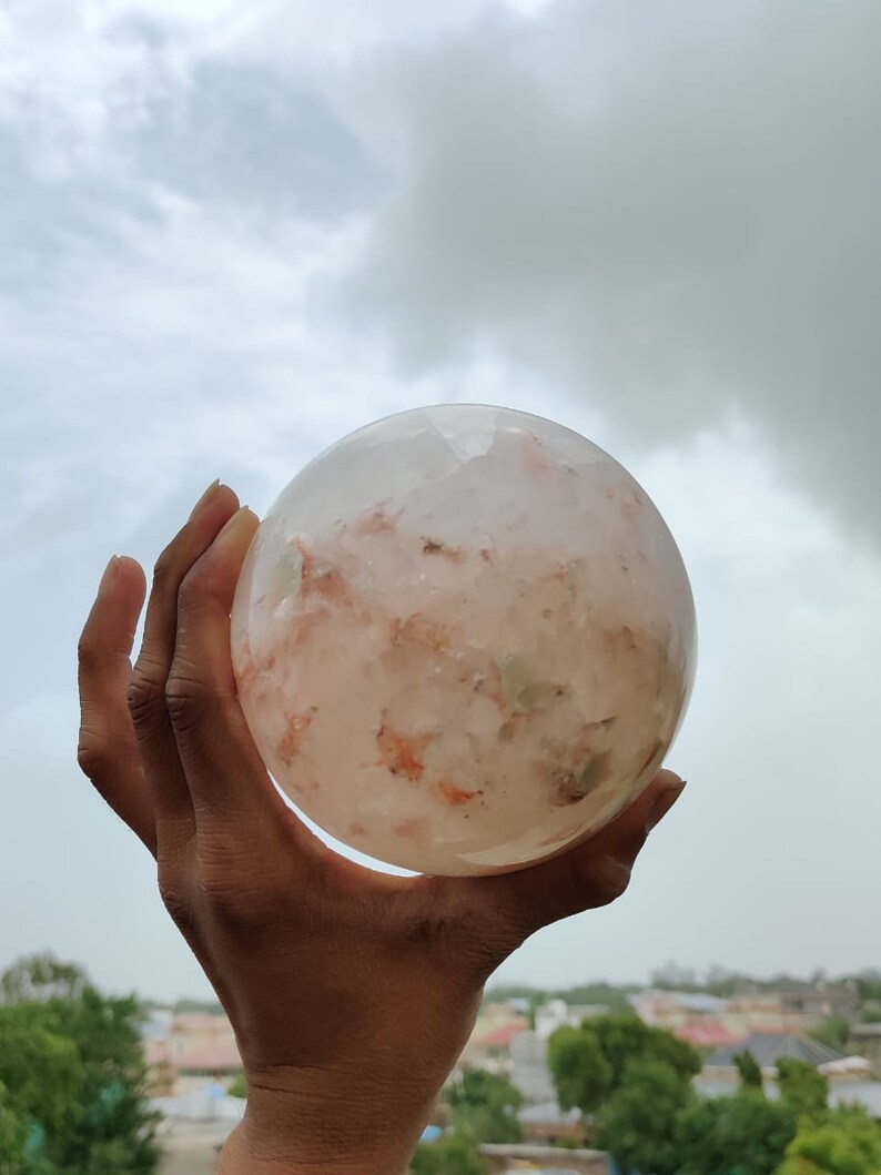 Extremely Rare 110 MM Red Lithium Quartz Stone Sphere for Deep | Etsy