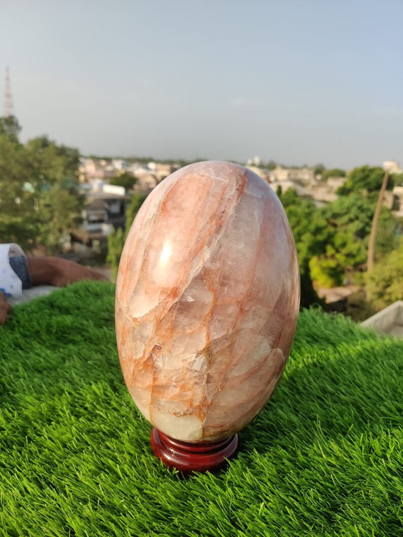 10.7 LB Extremely Rare Red Lithium Quartz Stone Lingam for - Etsy