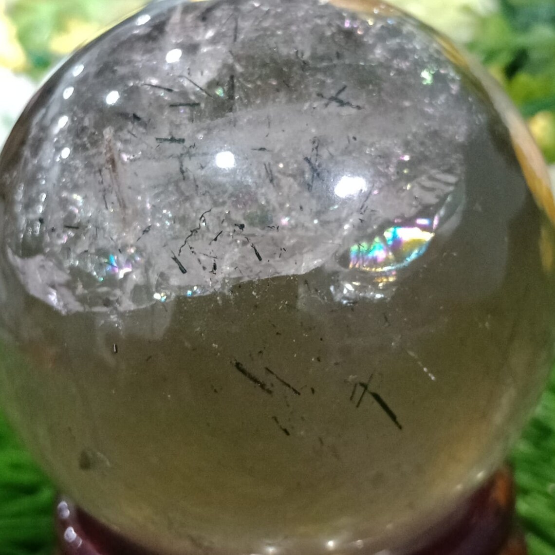 Morion Rainbow With Black Rutile Smoky Clear Quartz Stone | Etsy