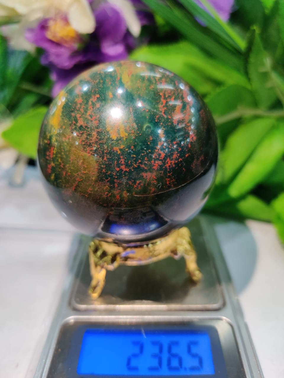 Bloodstone Heliotrope Sphere Ball Orb 55 MM For Instils | Etsy