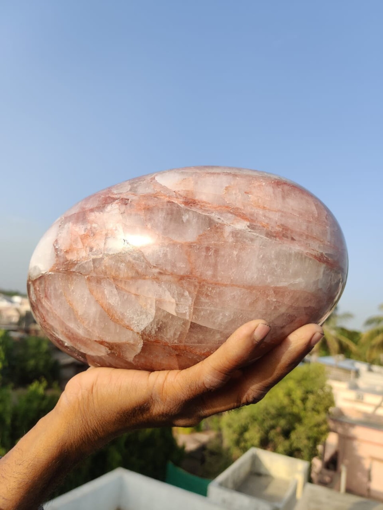 10.7 LB Extremely Rare Red Lithium Quartz Stone Lingam for - Etsy