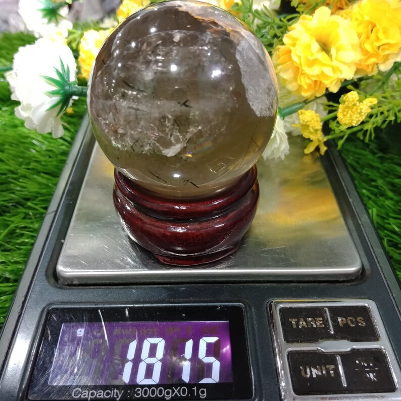 Morion Rainbow With Black Rutile Smoky Clear Quartz Stone | Etsy