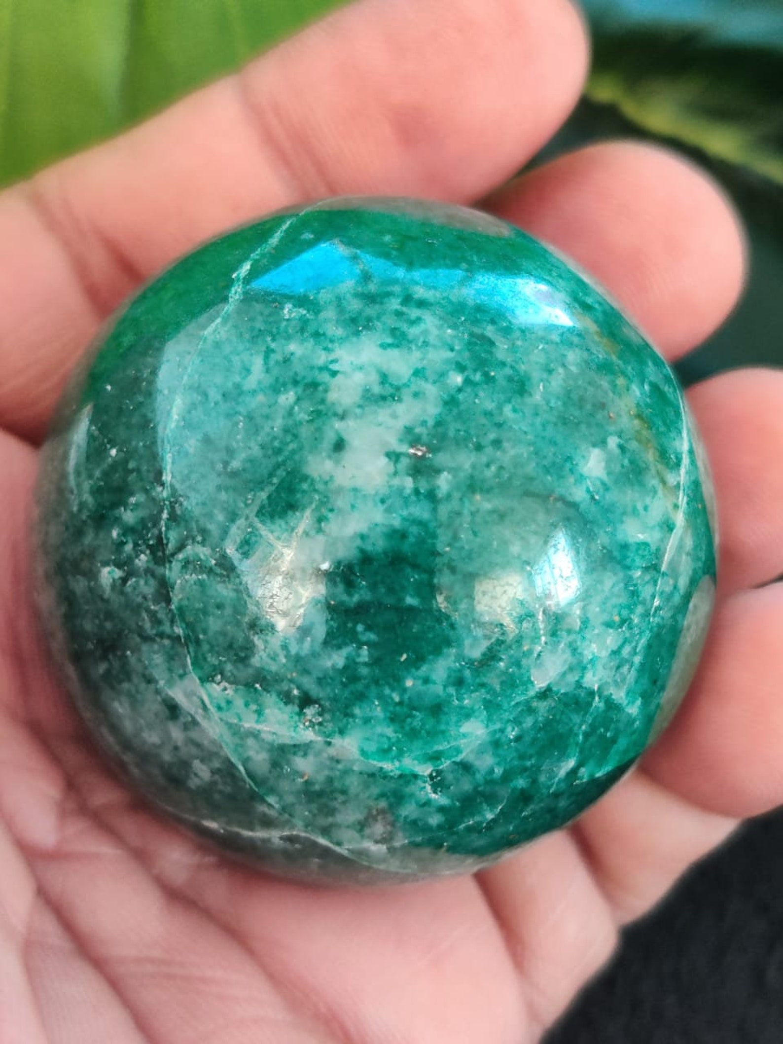 Green Fuchsite Crystals Stone Sphere for Have Sparkling | Etsy