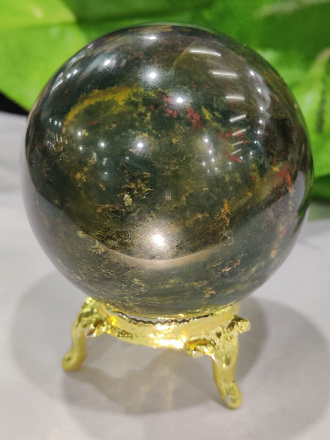 Bloodstone Heliotrope Sphere Ball Orb 55 MM for Instils - Etsy