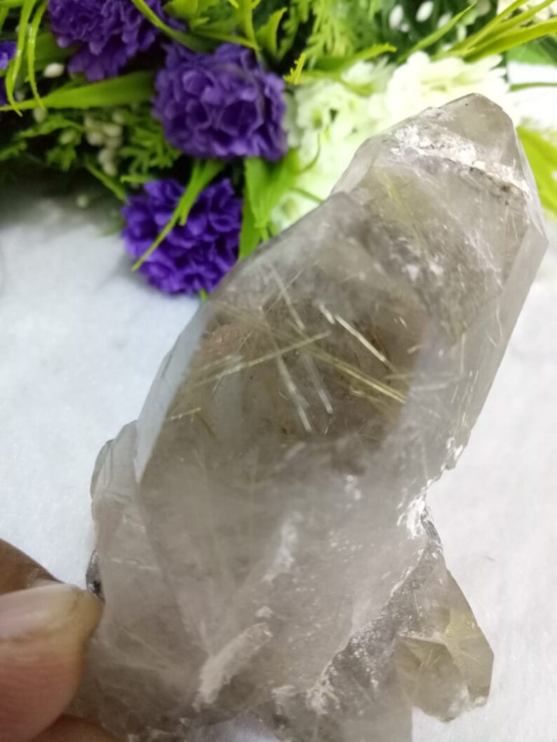 Golden Rutile Natural Crystal Rough Stone Raw Crystal Point - Etsy