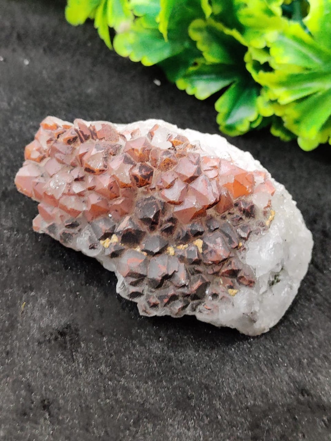 Rare Red Lithium Quartz With Natural Galena High Frequency Vibration ...
